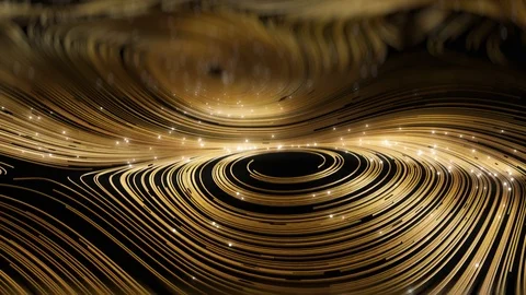 Loop Abstract gold round network backgro... | Stock Video | Pond5