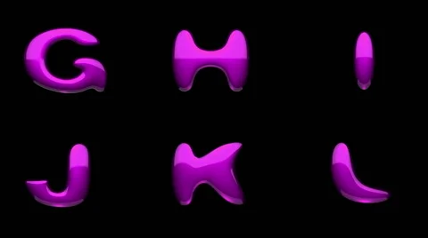 loop alpha matted colored alphabet | Stock Video | Pond5