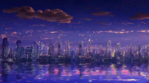 Loop animated virtual backgrounds Landsc... | Stock Video | Pond5