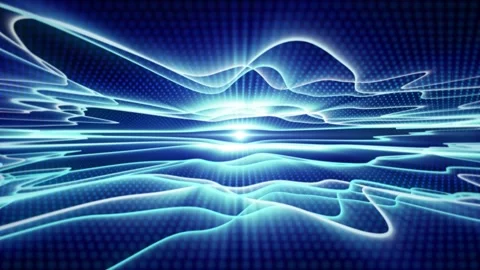 Loop animation of abstract blue curvy li... | Stock Video | Pond5