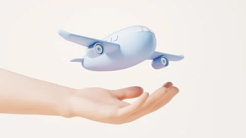 Loop animation of a cartoon plane in a h... | Stock Video | Pond5
