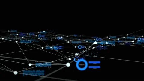 Loop animation of Communication network ... | Stock Video | Pond5