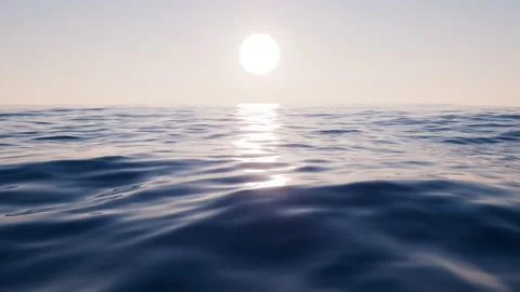 Loop animation of empty water surface, 3... | Stock Video | Pond5