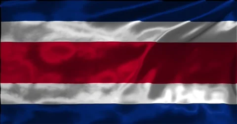 Loop Animation the flag of Costa Rica, w... | Stock Video | Pond5
