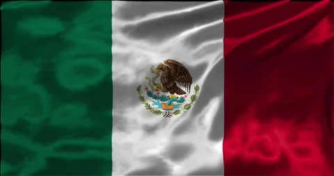 Loop Animation the flag of Mexico, wavin... | Stock Video | Pond5