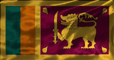 Loop Animation the flag of Sri Lanka, wa... | Stock Video | Pond5