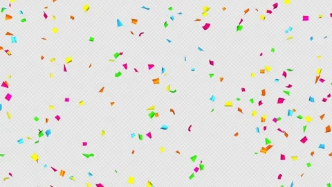 Loop Animation flying confetti on Alpha ... | Stock Video | Pond5