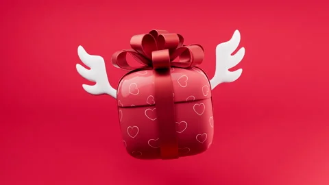 Loop animation of gift box with wings, 3... | Stock Video | Pond5