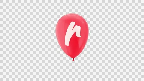 Loop Animation Helium Balloon with Lette... | Stock Video | Pond5