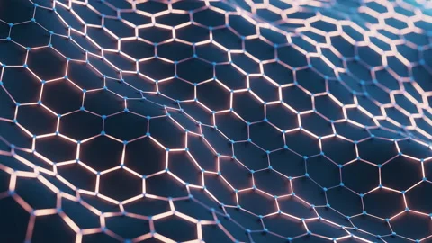 Loop animation of hexagonal structure ba... | Stock Video | Pond5
