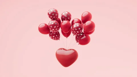 Loop animation of love heart with 3d car... | Stock Video | Pond5