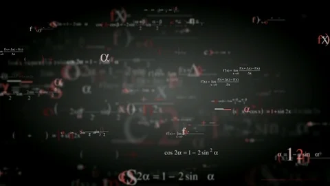 Loop animation with maths formulas. | Stock Video | Pond5