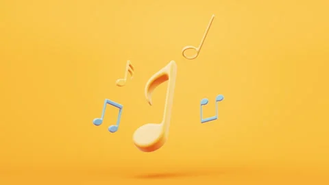 Loop animation of music notes with carto... | Stock Video | Pond5
