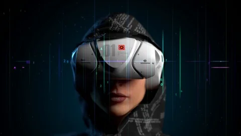 loop animation. Portrait of a girl in a ... | Stock Video | Pond5