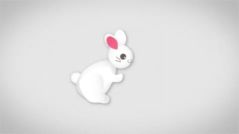 Loop animation of rabbit running and bun... | Stock Video | Pond5