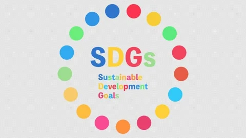 Loop animation with SDGs logo and colore... | Stock Video | Pond5