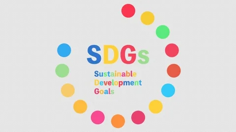 Loop animation of SDGs logo and colored ... | Stock Video | Pond5