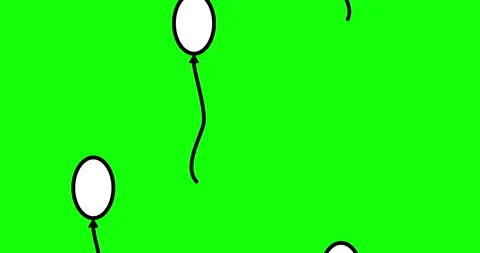 Loop animation of Simple outline balloon... | Stock Video | Pond5