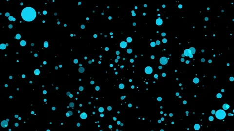Loop blue bokeh particles flow up on bla... | Stock Video | Pond5