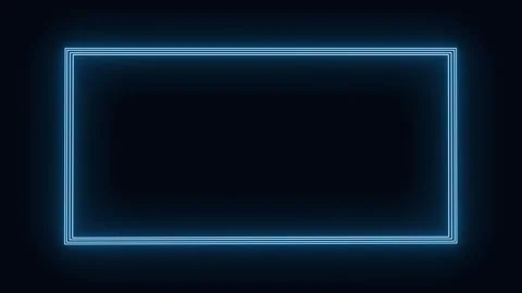 loop blue neon rectangular frame. backg... | Stock Video | Pond5