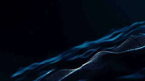 Loop blue particles wave for abstract sc... | Stock Video | Pond5