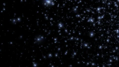 Loop blue star particles animation on bl... | Stock Video | Pond5