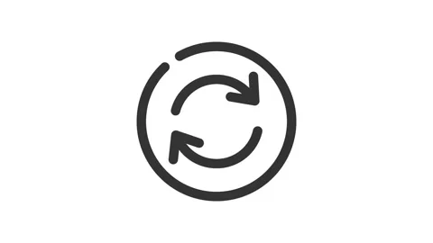 Loop Button on white background, animate... | Stock Video | Pond5