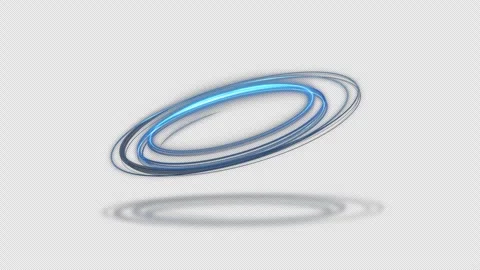 Loop circular neon blue light with alpha... | Stock Video | Pond5