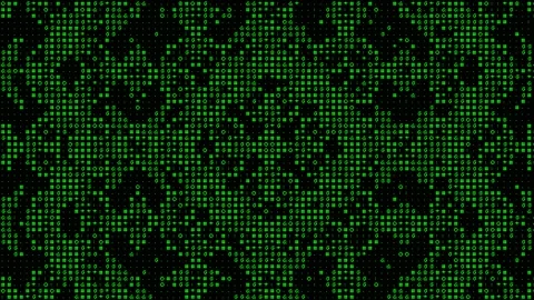 Loop Complex Geometric Pattern in ASCII ... | Stock Video | Pond5