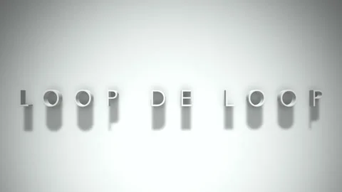 loop de loop 3D title animation white te... | Stock Video | Pond5