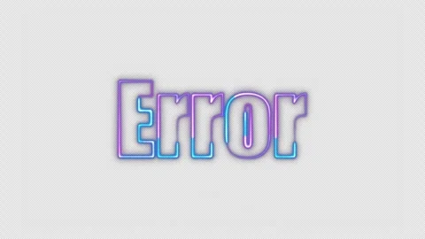 Loop Error blue pink neon text effect ba... | Stock Video | Pond5
