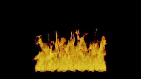 Loop fire isolated on black background. ... | Stock Video | Pond5