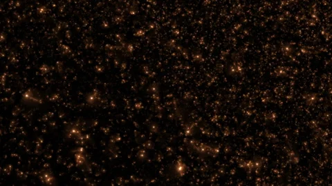 Loop gold dust particles animation on bl... | Stock Video | Pond5