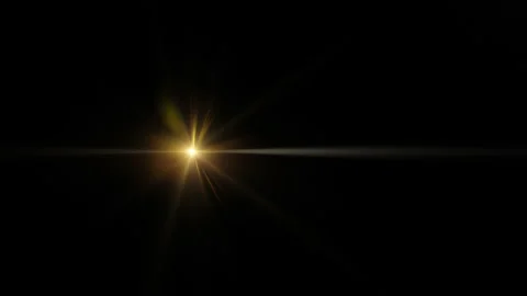 Loop gold star optical flares shine rays... | Stock Video | Pond5