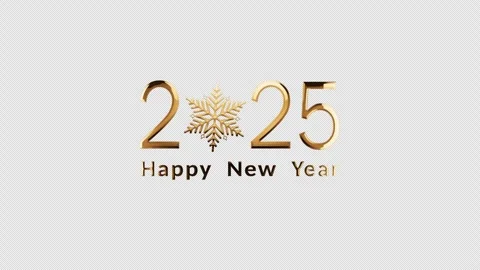 Loop Happy new year 2025 golden shine li... | Stock Video | Pond5