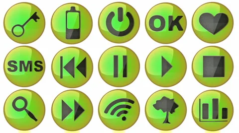 loop icon set with alpha | Stock Video | Pond5