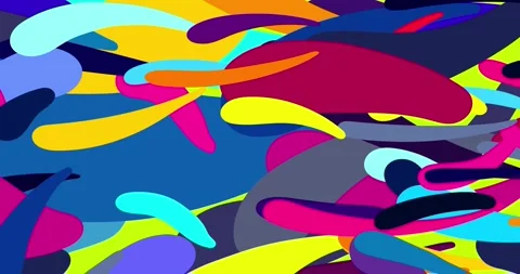 Loop long horizontal forms multi color c... | Stock Video | Pond5