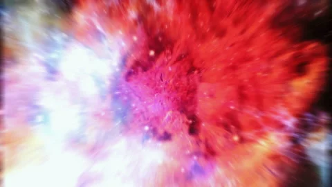 Loop pink nebula cloud space travel abst... | Stock Video | Pond5