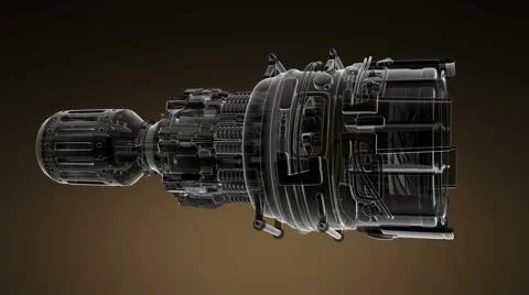 loop rotate jet engine turbine of plane,... | Stock Video | Pond5