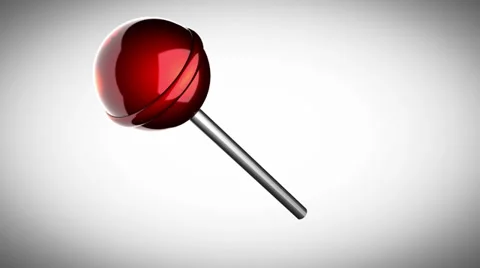 loop rotate red lollipop on gray backgro... | Stock Video | Pond5