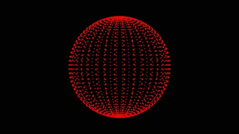 Loop rotate sphere animation cycle. Red ... | Stock Video | Pond5