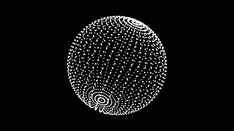 Loop rotate sphere animation cycle. Whit... | Stock Video | Pond5