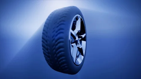 Loop Rotate Wheel on colored background | Stock Video | Pond5