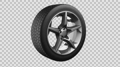 Loop rotating wheel. rendered in PNG wit... | Stock Video | Pond5