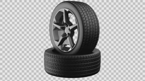 Loop rotating wheel. rendered in PNG wit... | Stock Video | Pond5