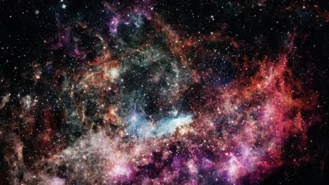 Loop Space Exploration Nebula sky sparki... | Stock Video | Pond5