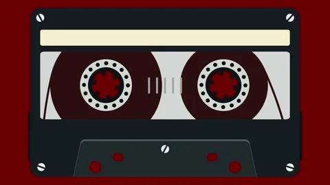Loop tape casette music animation | Stock Video | Pond5