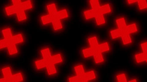 Loop texture of red rotating crosses on ... | Stock Video | Pond5