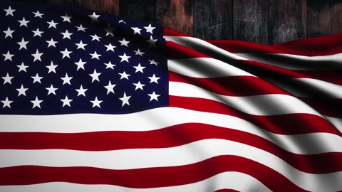Loop USA flag animation on wood abstract... | Stock Video | Pond5