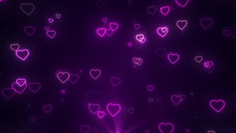 Loop video. Abstract pink hearts on dark... | Stock Video | Pond5